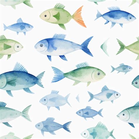 Premium Vector Fish Seamless Pattern Vector