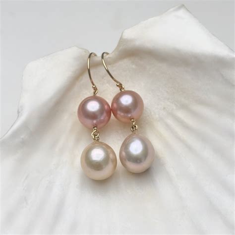 Two Tier Japan Kasumi Champagne Petal Color Pearls Kojima Pearl Llc