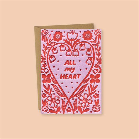 All My Heart Greeting Card Greeting Card Illustration Cards Card