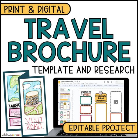 Free Travel Brochure Template Printable Pdf Literacy In Focus