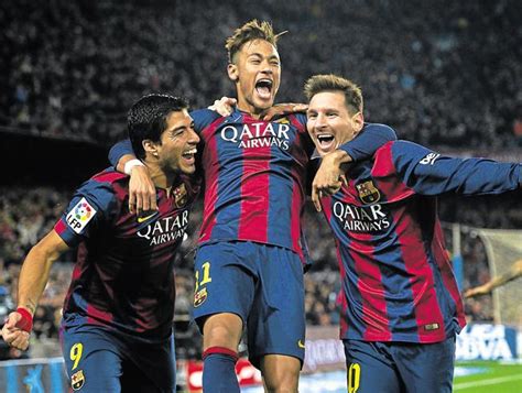 El tridente Messi Suárez y Neymar