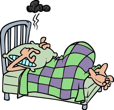 Cartoon Person Trying To Sleep — Stock Vector © Ronleishman 13949908