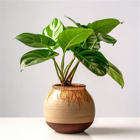 Premium Ai Image Luscious Green Indoor House Potted Plant Leaves