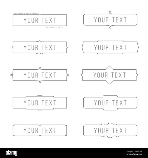 Simple Rectangle Text Frames Thin Line Frame Template For Your Text