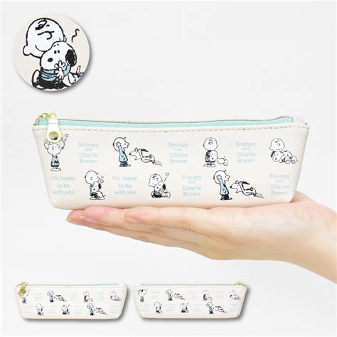 【楽天市場】スヌーピー ペンケース 筆箱 フラットペンポーチ ステーショナリー 文具 ふで箱 ミニ 小さい シンプル コンパクト スリム