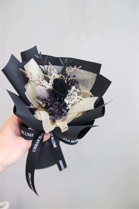 🖤 블랙장미 • 검은장미수국꽃다발🥀 블랙로즈 아이디어스
