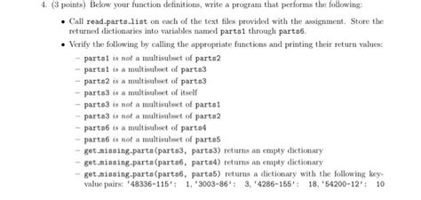 Solved Problem 3 Def Getmissingpartsgoal Inventory