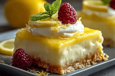 Lazy Day Lemon Cream Pie Bars Cookandairies