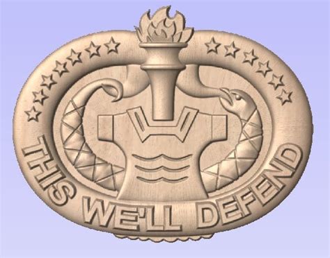 Us Army Drill Instructor Badge 3d Cnc File Etsy