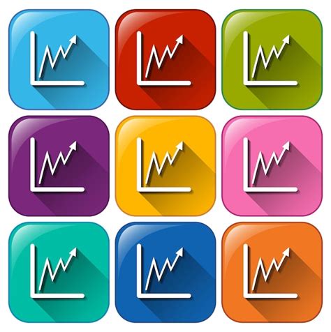 Free Vector Rounded Buttons With Linear Graphs