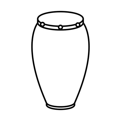 Bongo Drum Instrument Style Line Icon Vector Art At Vecteezy