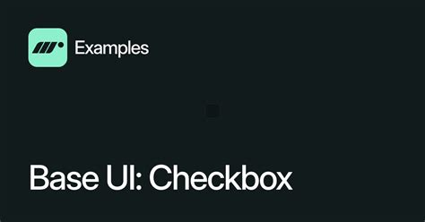 Base Ui Checkbox — Motion For React Example