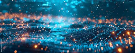 Blockchain Technology Powering An Eco Friendly City Visualized As Glowing Interconnected Nodes