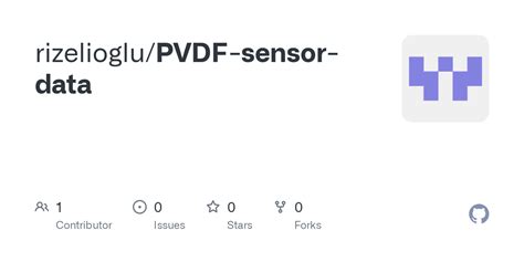 GitHub Rizelioglu PVDF Sensor Data