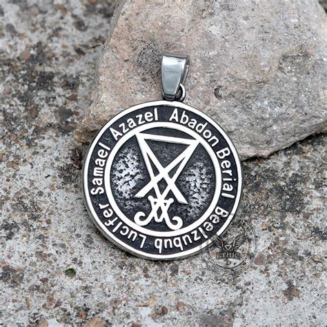 Sigil Of Baphomet Stainless Steel Satan Pendant Gthic