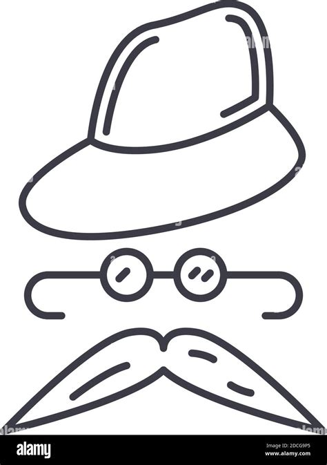 Disguise Icon Linear Isolated Illustration Thin Line Vector Web Design Sign Outline Concept