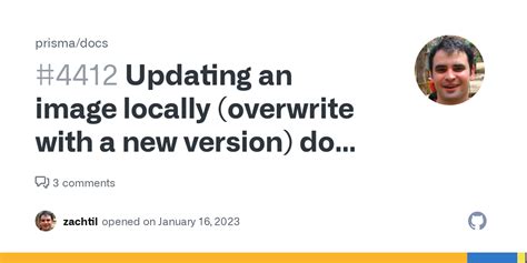 Updating An Image Locally Overwrite With A New Version Does Not Update The Image In The Dev
