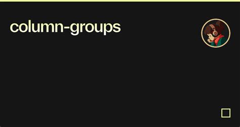 Column Groups Codesandbox