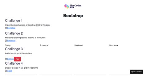 Bootstrap Forked Codesandbox