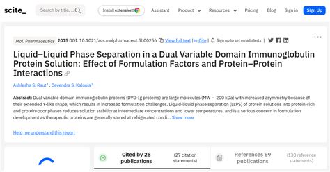 Liquidliquid Phase Separation In A Dual Variable Domain Immunoglobulin