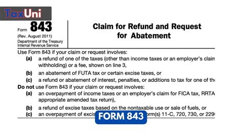 Form 843 2024 2025