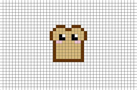 Toast Pixel Art Easy Pixel Art Pixel Art Pattern Minecraft Pixel Art