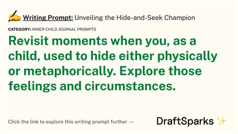 Writing Prompt Unveiling The Hide And Seek Champion • Draftsparks