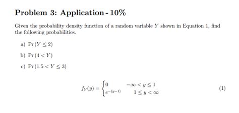 Solved Given The Probability Density Function Of A Random Chegg