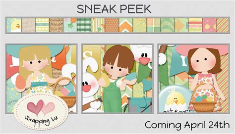 Scrapping Lu Digital Scrapbooking Designs Sneak Peek Time And Easter