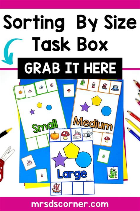 Size Comparison Sorting Mats 3 Mats Small Medium Large Size Sorting