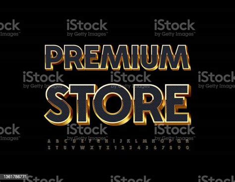 벡터 럭셔리 로고 프리미엄 스토어 3d 우아한 알파벳 문자 및 숫자 세트 검은색에 대한 스톡 벡터 아트 및 기타 이미지 검은색 고객 고급 Istock