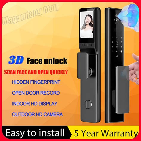 Face Recognition Smart Door Lock With Security Camera Password Face