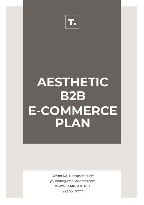Free Aesthetic B2b E Commerce Plan Template To Edit Online