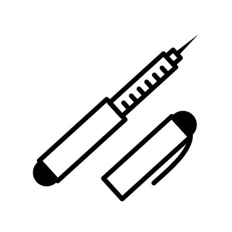 Insulin Pen Illustrations Royalty Free Vector Graphic