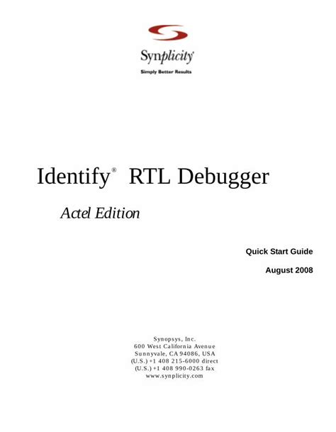 Pdf Identify Rtl Debugger Dokumentips