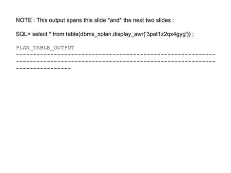 Oracle Diagnostics Explain Plans Simple Ppt