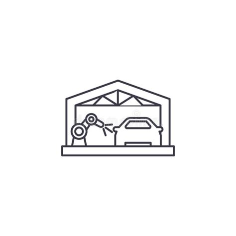 Assembly Line Icon Vector Illustration Black Sign On Isolated Background Stock Vector