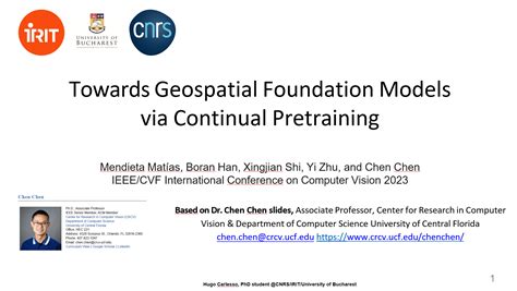 Paper Presentation “towards Geospatial Foundation Models Via Continual Pretraining” Ai4agri