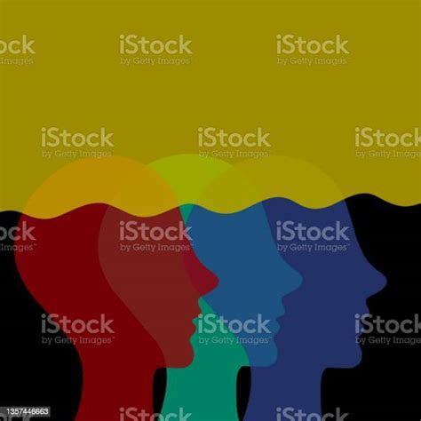 그래픽 일러스트 커뮤니케이션 정신감응 공감 2명에 대한 스톡 벡터 아트 및 기타 이미지 2명 Mental Wellbeing