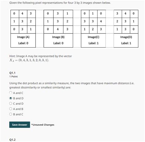 Given The Following Pixel Representations For Four Chegg