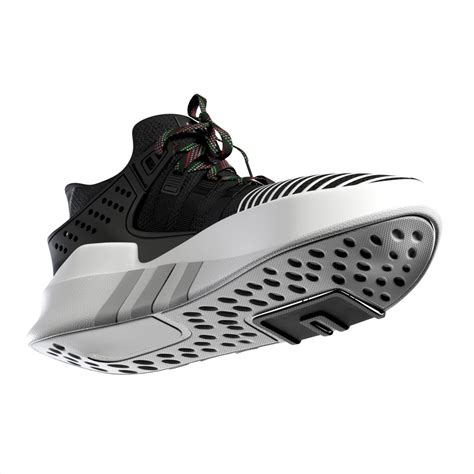Adidas Eqt Bask Adv Black And White 3d Model For Vray Corona