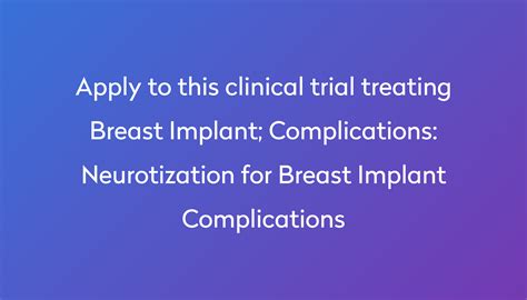 Neurotization For Breast Implant Complications Clinical Trial 2024 Power