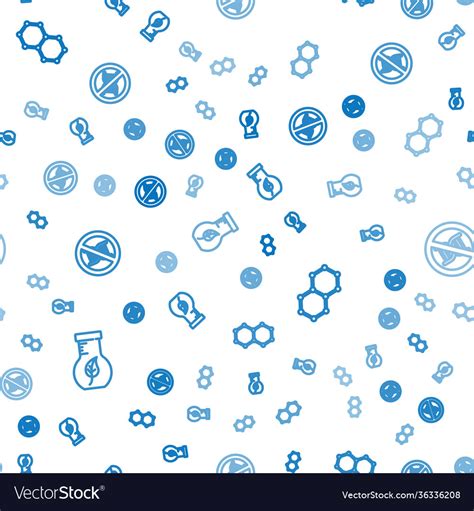Set Line Test Tube And Flask Chemical Formula Vector Image