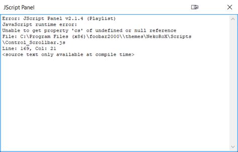 Jscript Panel Errors Results In Crash V166 · Issue 9 · Catlinman