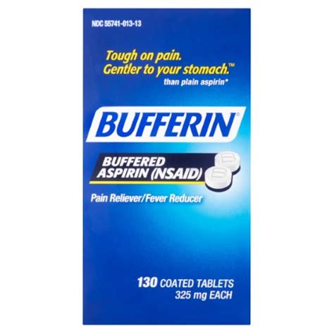Bufferin Buffered Aspirin Nsaid Coated Tablets Pain Relieverfever