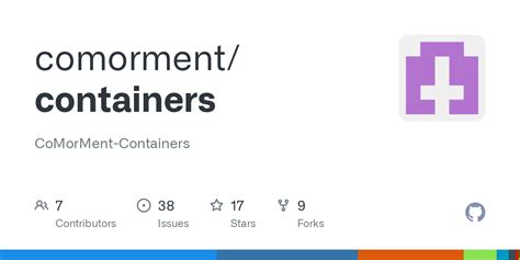 Github Comorment Containers Comorment Containers