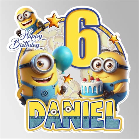 Custom Minions Printable Cake Topper Designs4celebrate