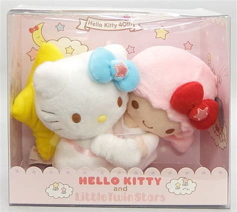 駿河屋 箱付き・美品 ハローキティandリトルツインスターズ ハローキティ40th ぬいぐるみ 「ハローキティ」（ぬいぐるみ）