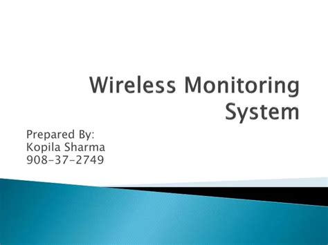 PPT Wireless Monitoring System PowerPoint Presentation Free Download ID 3033982