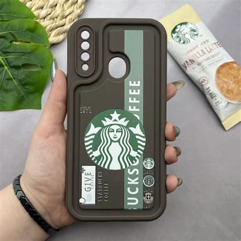 قاب گوشی Galaxy A20s سامسونگ Solid Case سیلیکونی برجسته طرح استارباکس